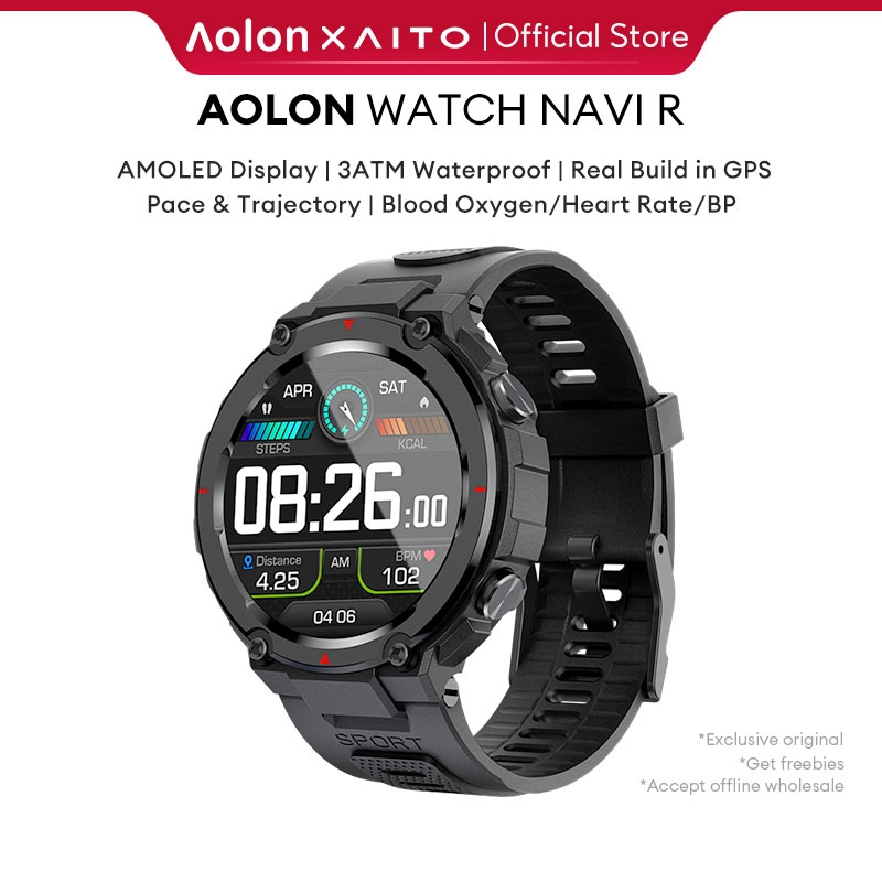 Jual Aolon Navi R3 GPS Smartwatch Amoled Screen 3ATM Waterproof ...