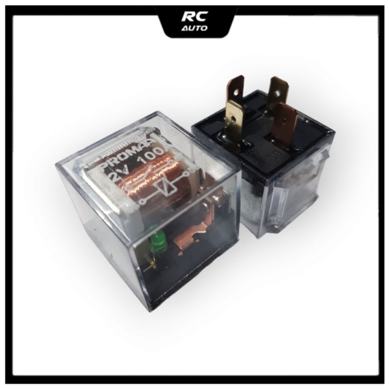 Jual Relay Kaki 4 / 4 Pin 12V 100A (87A) Transparant Waterproof ...