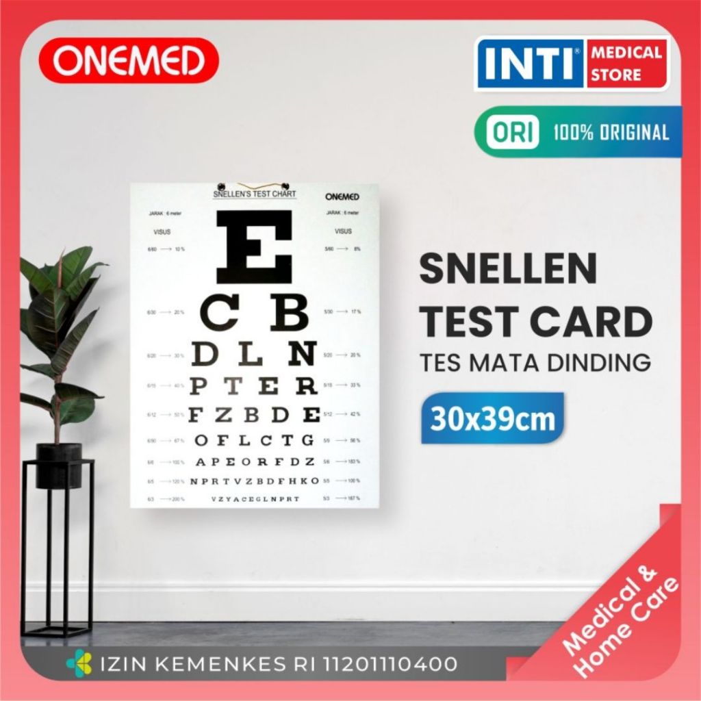 Jual Onemed | Snellen Test Card | Snellen Rating | Direct Reading ...