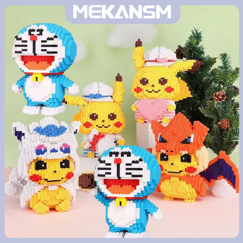 Jual MEKANSM Nano Blocks 3D Model Mainan Blok Susun Blok Pikachu Jingle ...
