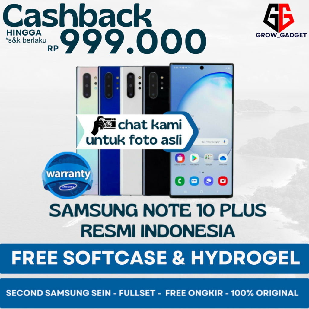 Jual Samsung Galaxy Note 10 Plus 12/512GB 12/256GB Second Resmi Sein Indonesia | Shopee Indonesia