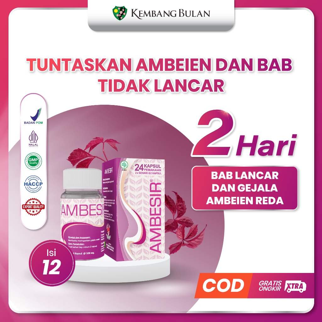 Jual Kembang Bulan Ambesir isi 12 kapsul - Obat Herbal Daun Ungu Wasir ...