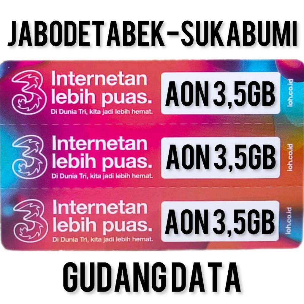 Jual Voucher Three New AON 3.5GB | Shopee Indonesia