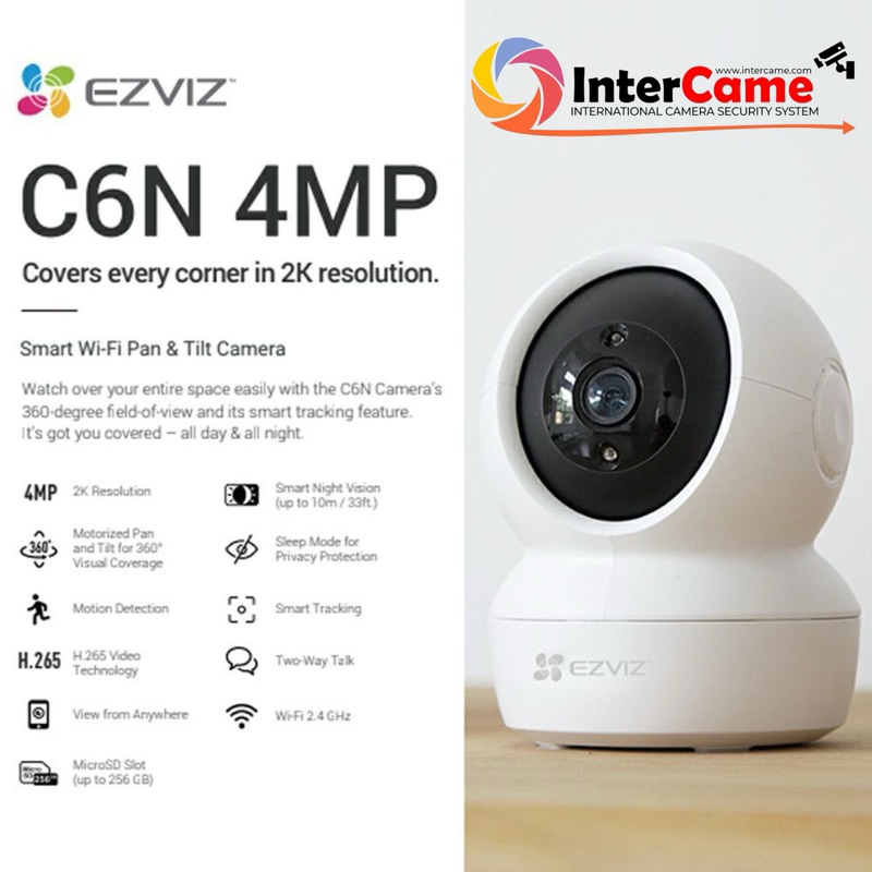 Jual CCTV Ezviz C6N 4MP Smart Wifi Pan Tilt IP Camera CCTV Indoor ...