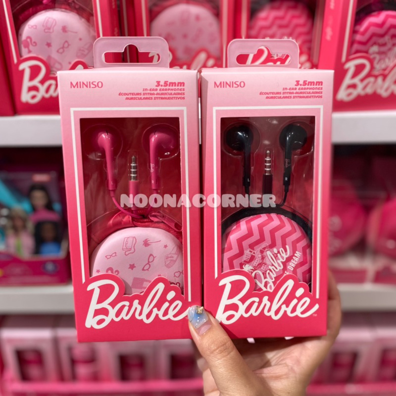 Jual Miniso x Barbie 🆕 Headset / Earphone 3.5mm with Pouch Barbie ...