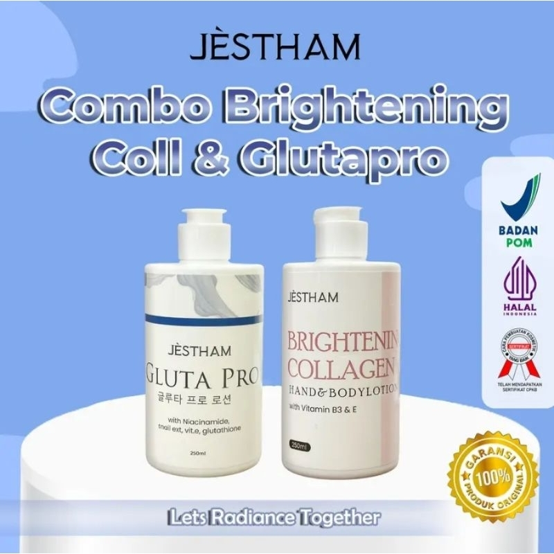 Jual Jestham (ISI 2) Paket Combo Lotion Brightening Collagen & Gluta ...