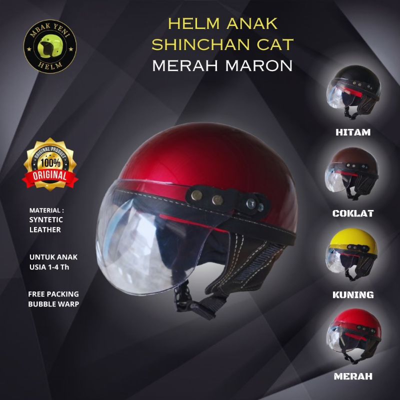 Jual Helm motor anak untuk usia 1-4 tahun - helm anak retro cat ...