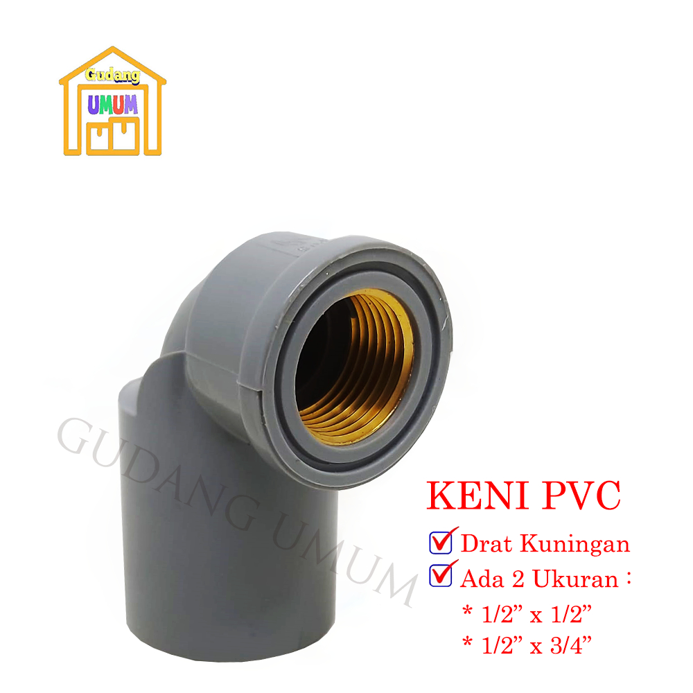 Jual Keni Drat Dalam Kuningan 1/2" 1/2" - 1/2" 3/4" Faucet Elbow knee | Shopee Indonesia