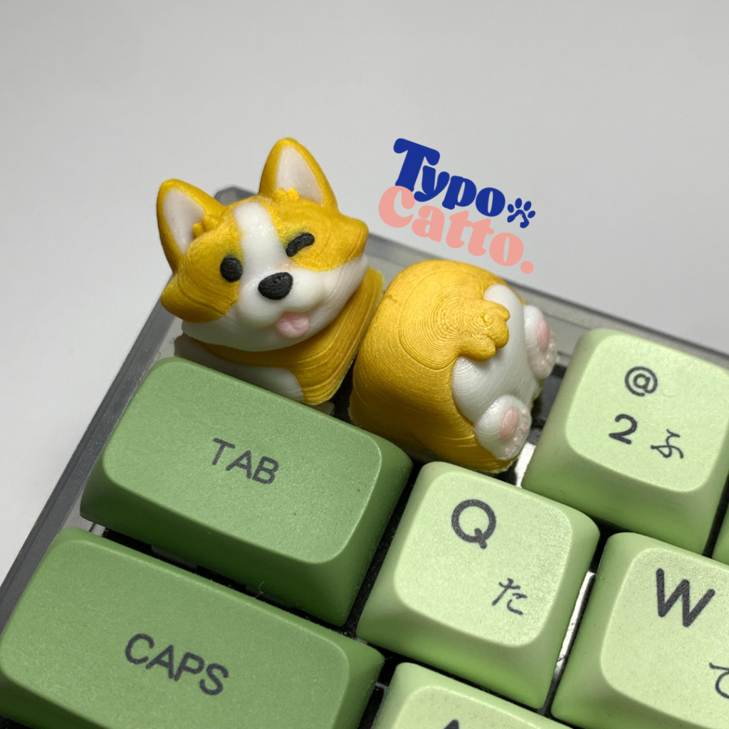 Jual Keycaps Set Corgi (2pcs) | Artisanal Keycaps / Keycaps Custom ...
