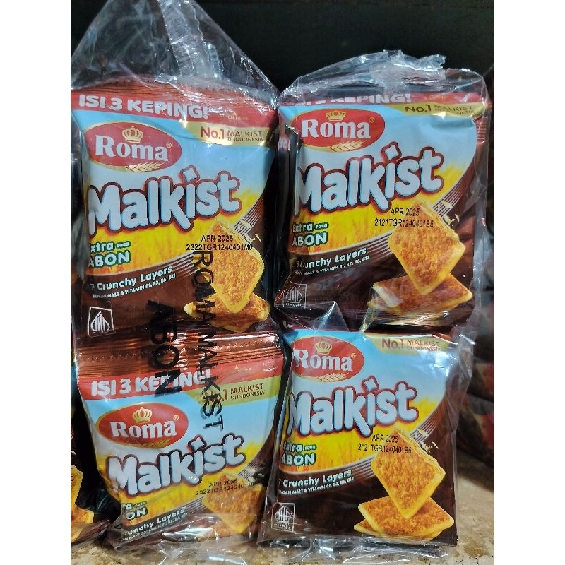Jual Roma Malkist Extra Rasa Abon Renceng (1 Renceng isi 10 Pcs ...