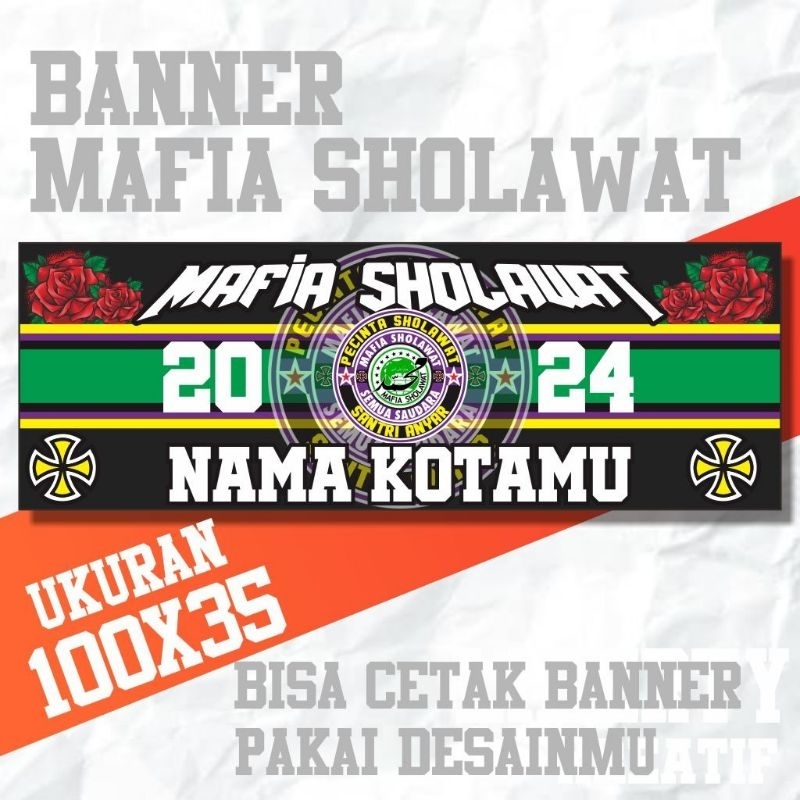 Jual BANNER MAFIA SHOLAWAT BISA PAKAI DESAIN SENDIRI BANNER SHOLAWAT ...