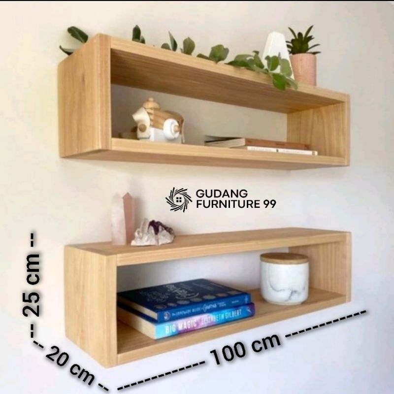 Jual Rak Buku kubus Kotak Persegi Panjang , Lebar 20 cm, Tinggi 25 cm ...