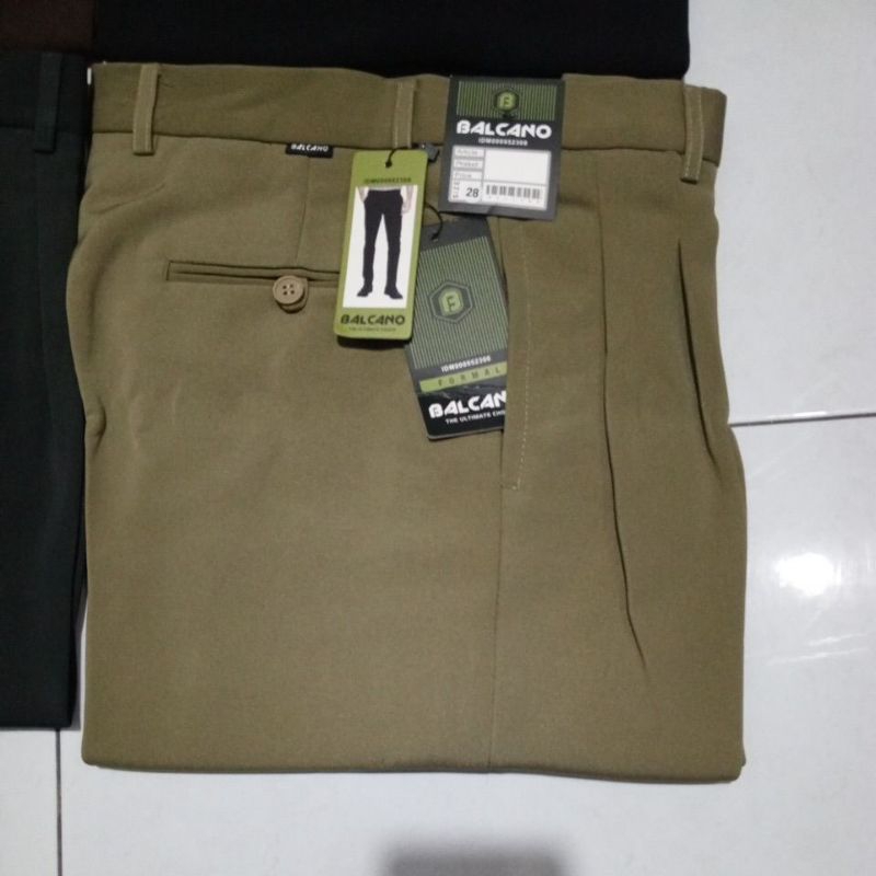 Jual Balcano Celana Bahan Pria Rample/Ploi Standar 27-44 Jumbo Premium ...