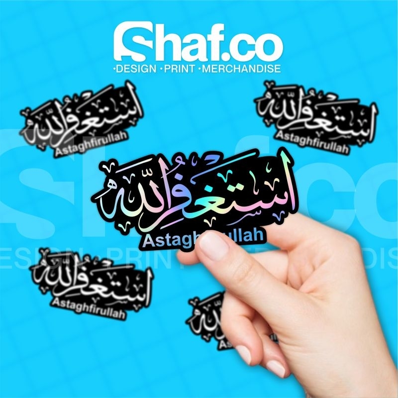 Jual STICKER ASTAGHFIRULLAH / ISTIGHFAR VINYL HOLOGRAM VIRAL KEREN ...