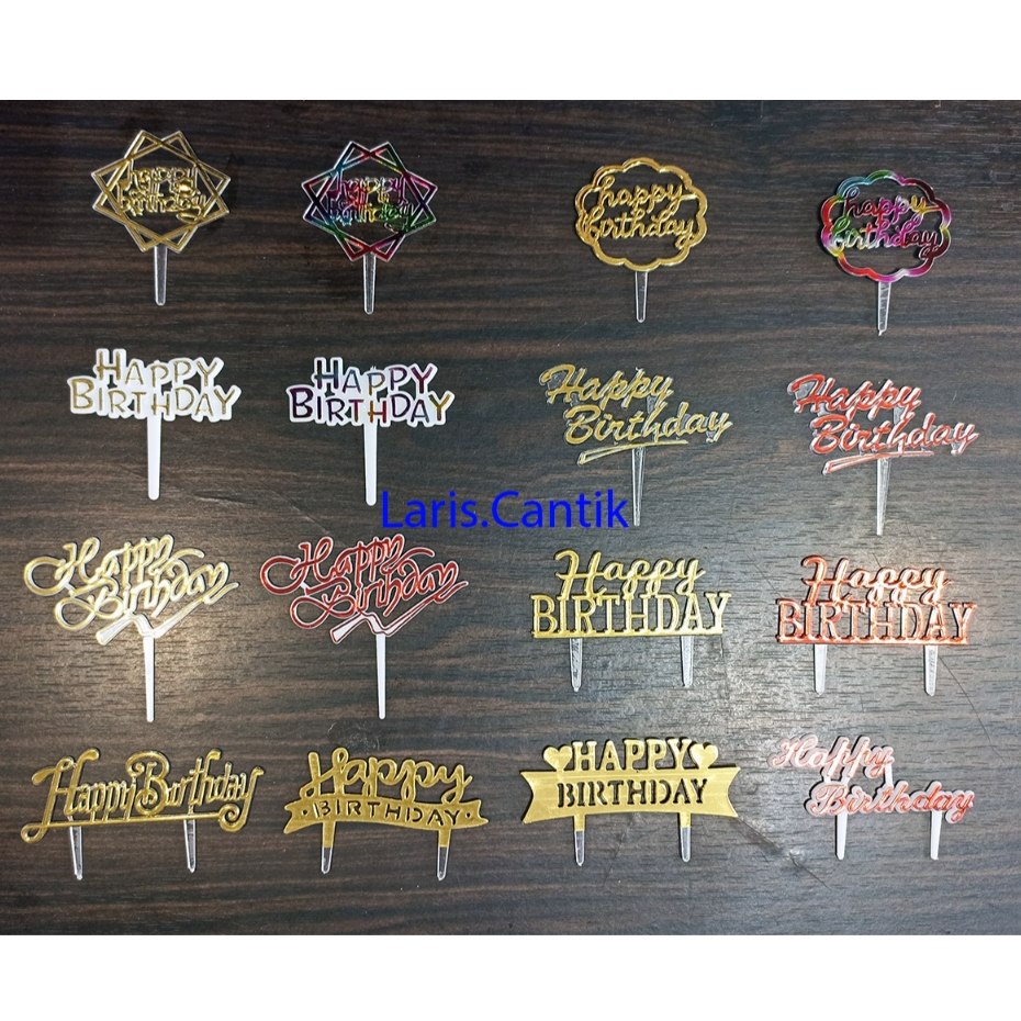 Jual Cake Toper Isi 9 Pcs Hiasan Kue Ulang Tahun | Shopee Indonesia