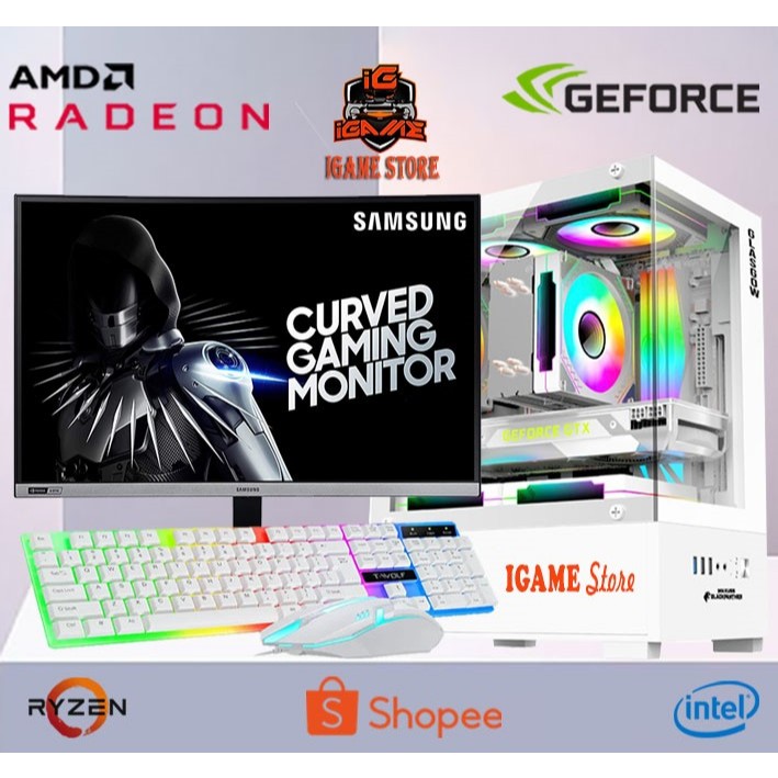 Jual Full Set Monitor 24" GAMING Intel Core i5 10400F /GTX 1650 4GB/ Streaming-Editing MANTULLL ...