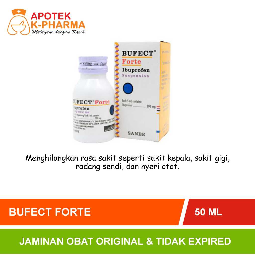 Jual Bufect Forte Sirup Isi 50ml Obat Original Sanbe | Shopee Indonesia