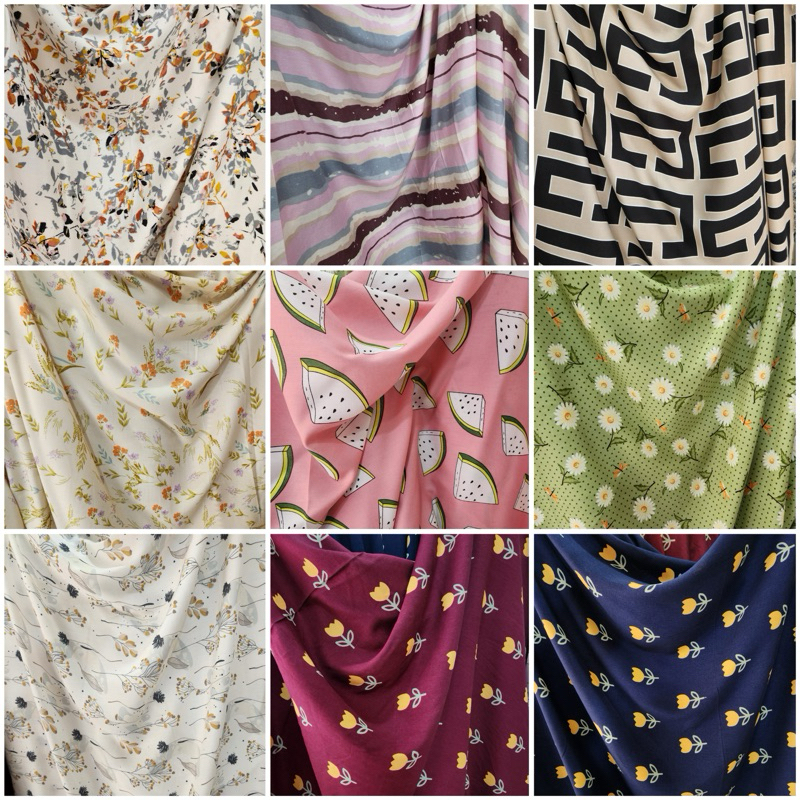 Jual kain katun rayon motif (harga tertera 0,5) | Shopee Indonesia