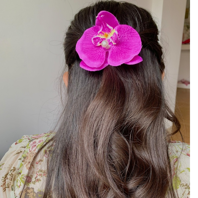 Jual Jepit Rambut Bunga mutiara Anggrek Bali / Jepit Rambut Pita pearl ...