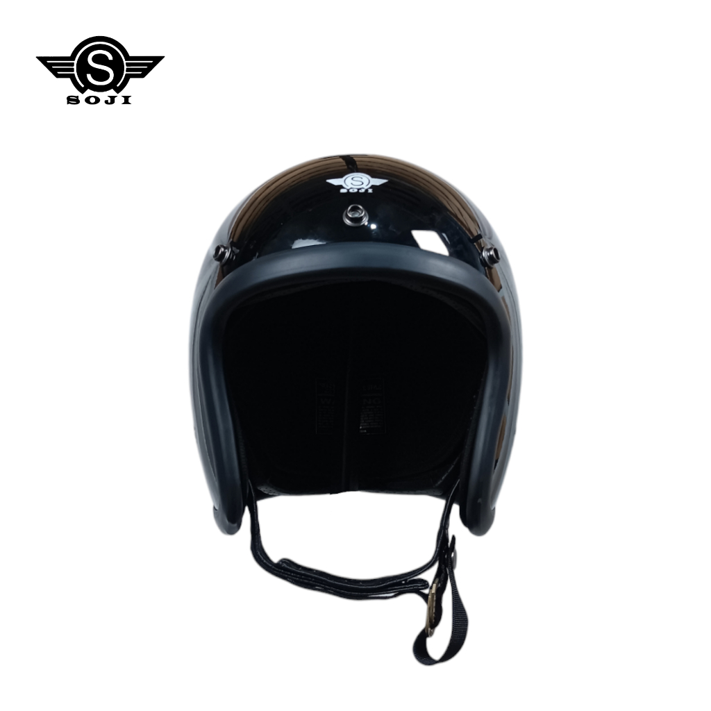 Jual SOJI Helm Slim Head 500tx Polos Hitam Gloss | Shopee Indonesia