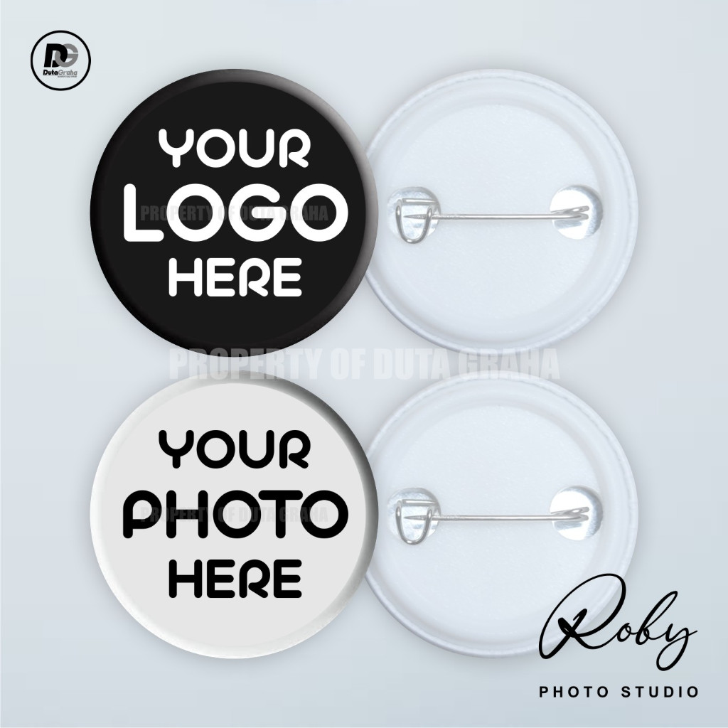 Jual [CUSTOM] PIN PRESS Pin Bros Aksesoris Souvenir NAMA LOGO FOTO ...