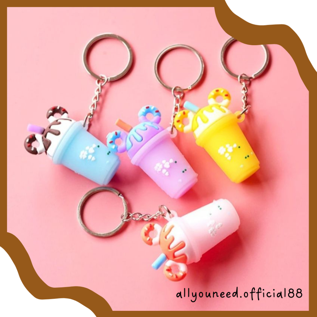 Jual AYN Milkshake Keychain||Gantungan Kunci Desain Minuman Unik ...