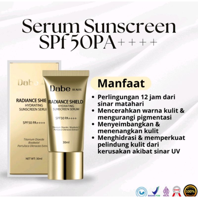 Jual DABE BEAUTE Radiance Shield Hydrating Sunscreen Serum SPF50 PA ...