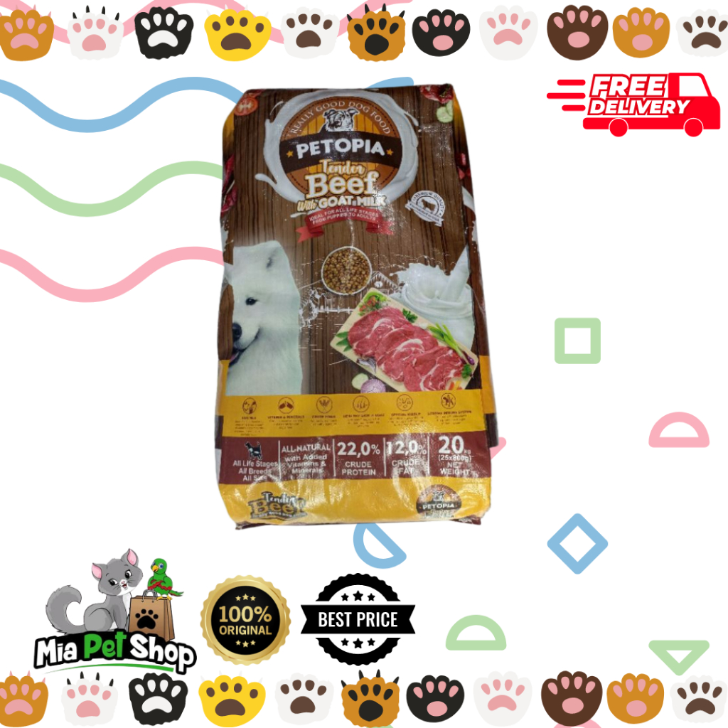 Jual Dry Dog Food Petopia Tender Beef 20 kg - Makanan Anjing Kering ...
