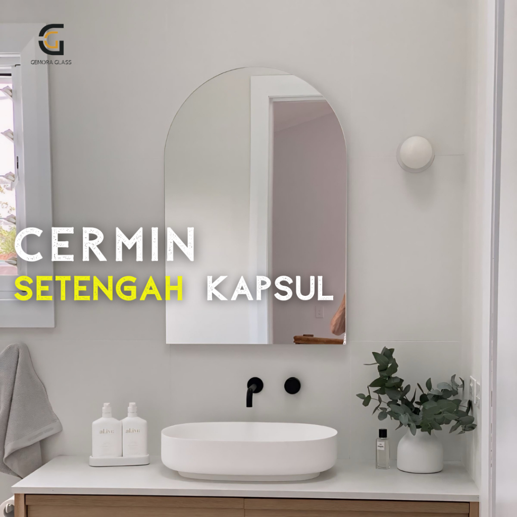 Jual Cermin Aesthetic Dinding Setengah Kapsul (Free Packing) Cermin ...