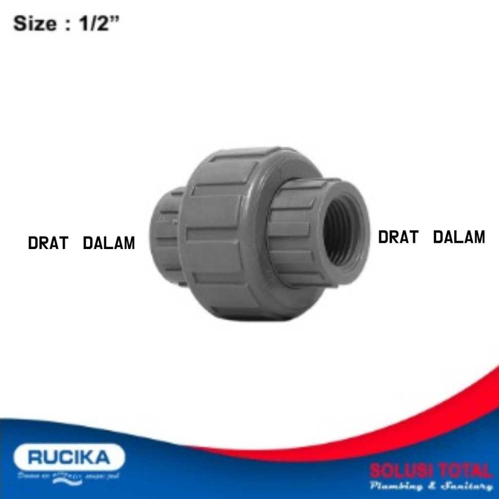 Jual Water Mur Moor Drat 1/2" Union Thread AW 1/2 Inch PVC Rucika ...