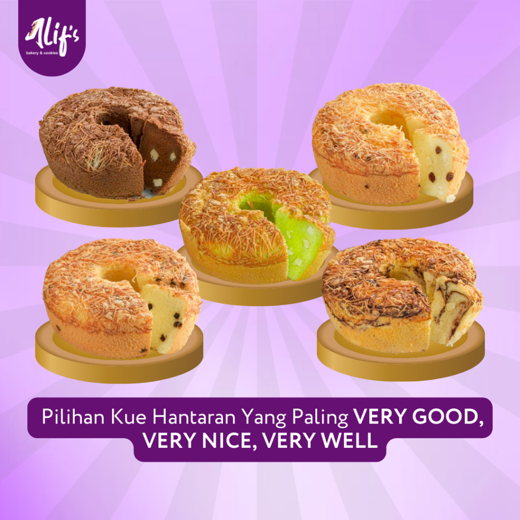 Jual Cemilan Kue Chiffon Cake Pandan Alifs Bakery and Cookies Official ...