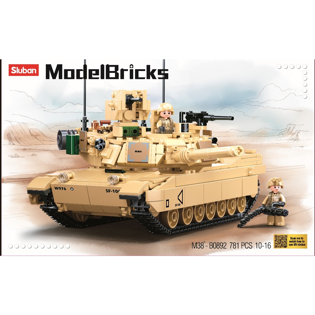 Jual Sluban - Mainan Balok Susun Model Bricks M1A2 Sep V2 Abrams M38-B0892 | Shopee Indonesia