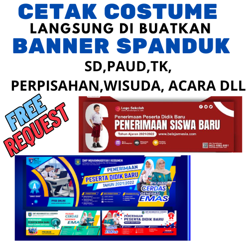 Jual Cetak Banner Spanduk Costum / Spanduk Paud / Spanduk TK / Spanduk ...