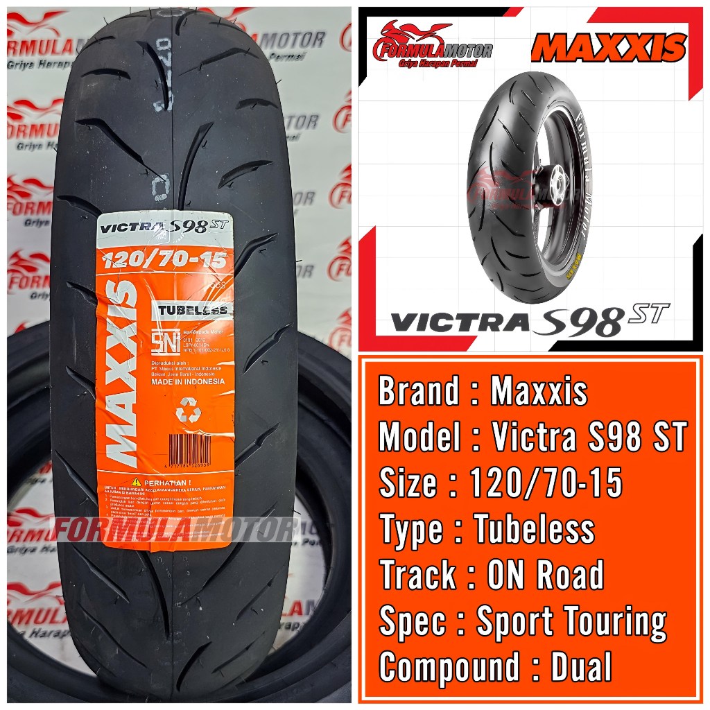 Jual 120/70-15 Maxxis Victra S98 ST Ring 15 Tubeless - Ban Depan XMAX ...