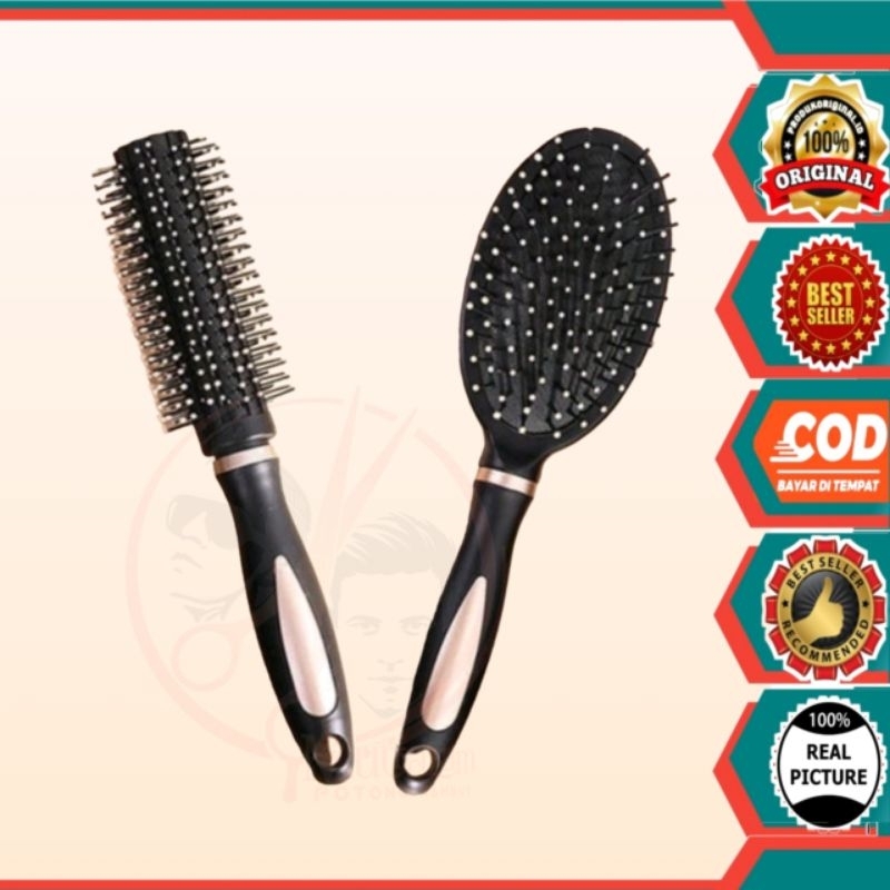 Jual COD!! SISIR BLOW HAIR BRUSH MODEL BULAT ANTI KUSUT UNTUK ...