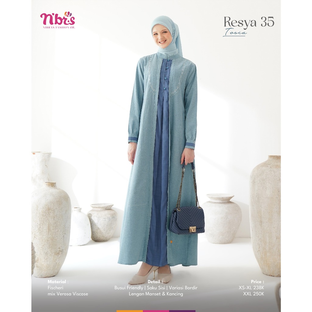 Jual NIBRAS RESYA 35 TOSCA PURPLE GAMIS NIBRAS TERBARU 2024 NBRS SALE ...
