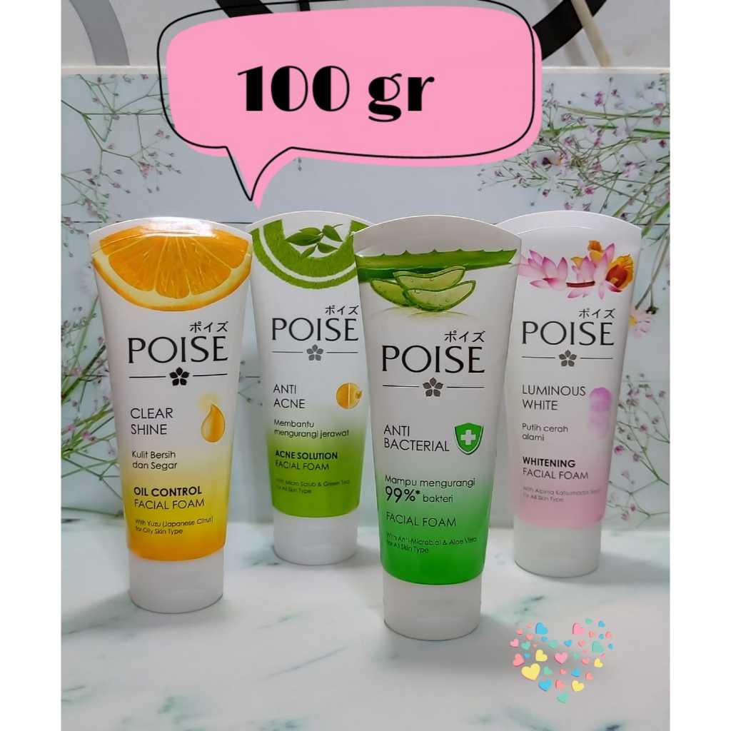 Jual Sabun Cuci Muka Anti Acne Poise / Luminous White / Anti Bacterial ...