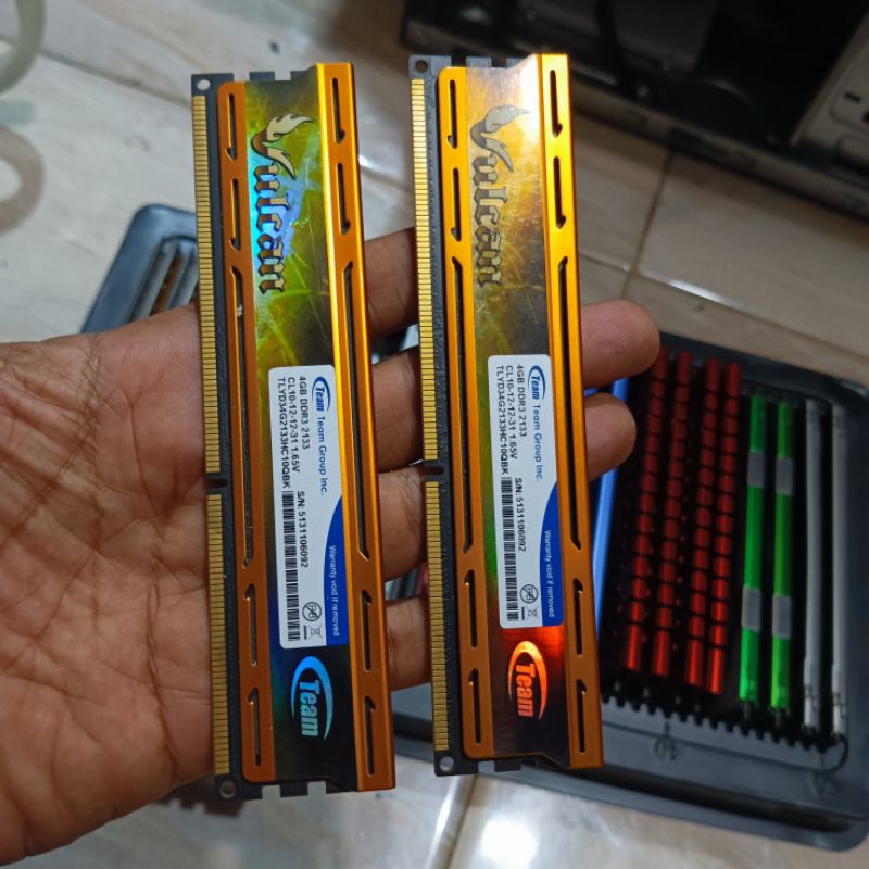Jual Ram Gaming Team VULCAN DDR3 8Gb Kit (4gbx2) 2133MHz Original ...