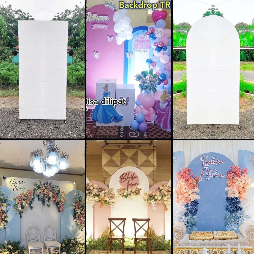 Jual backdrop pelaminan decorative backdrop lipat bahan triplek ukuran ...