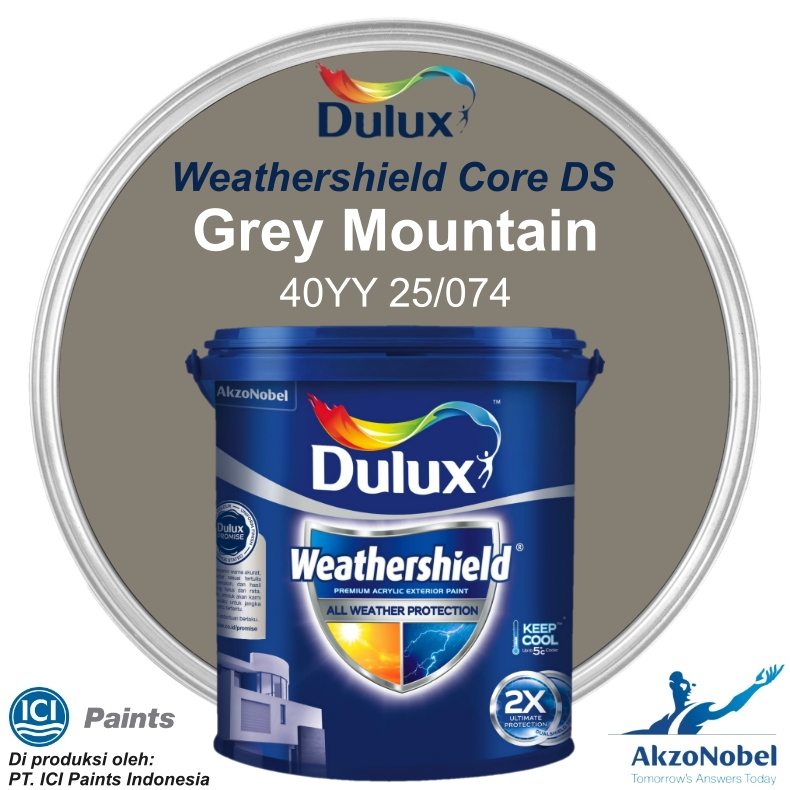 Jual CAT DULUX WEATHERSHIELD 2.5 LT - GREY MOUNTAIN 40YY 25/074 ...