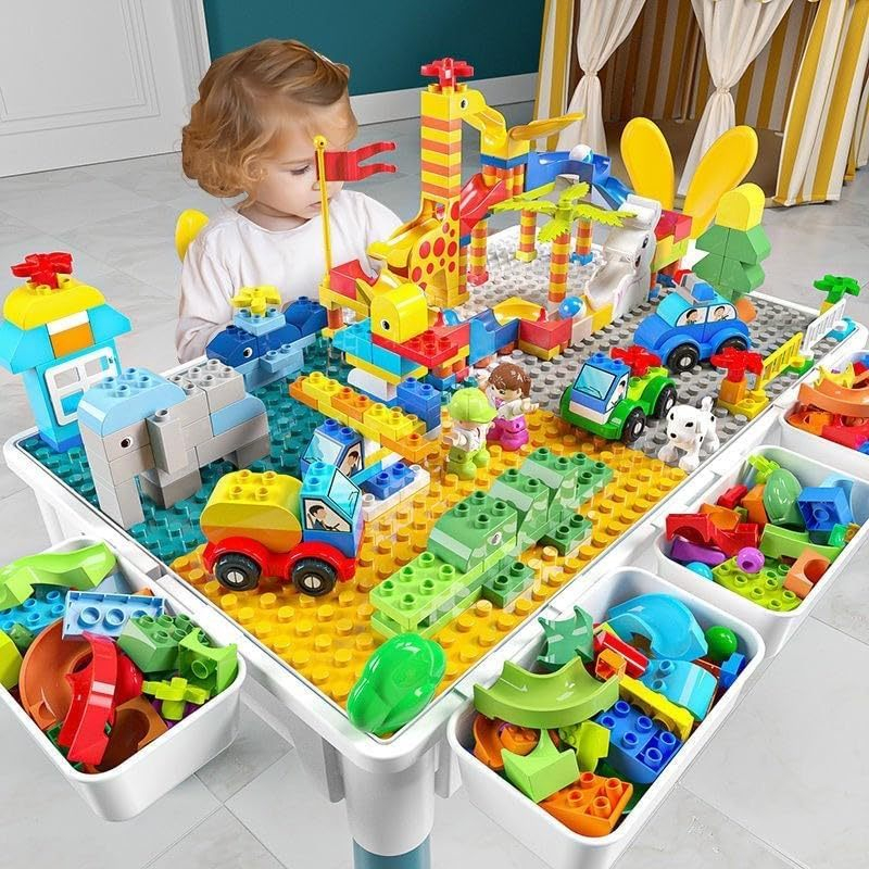 Jual Meja Bricks Multifungsi Blok Bangunan Besar Building Block Mainan ...
