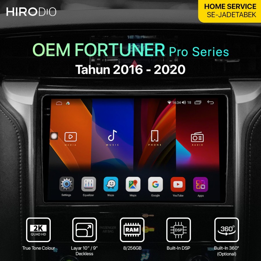 Jual HIRODIO Headunit Android Alpha OEM Fortuner Pro Series - Double ...