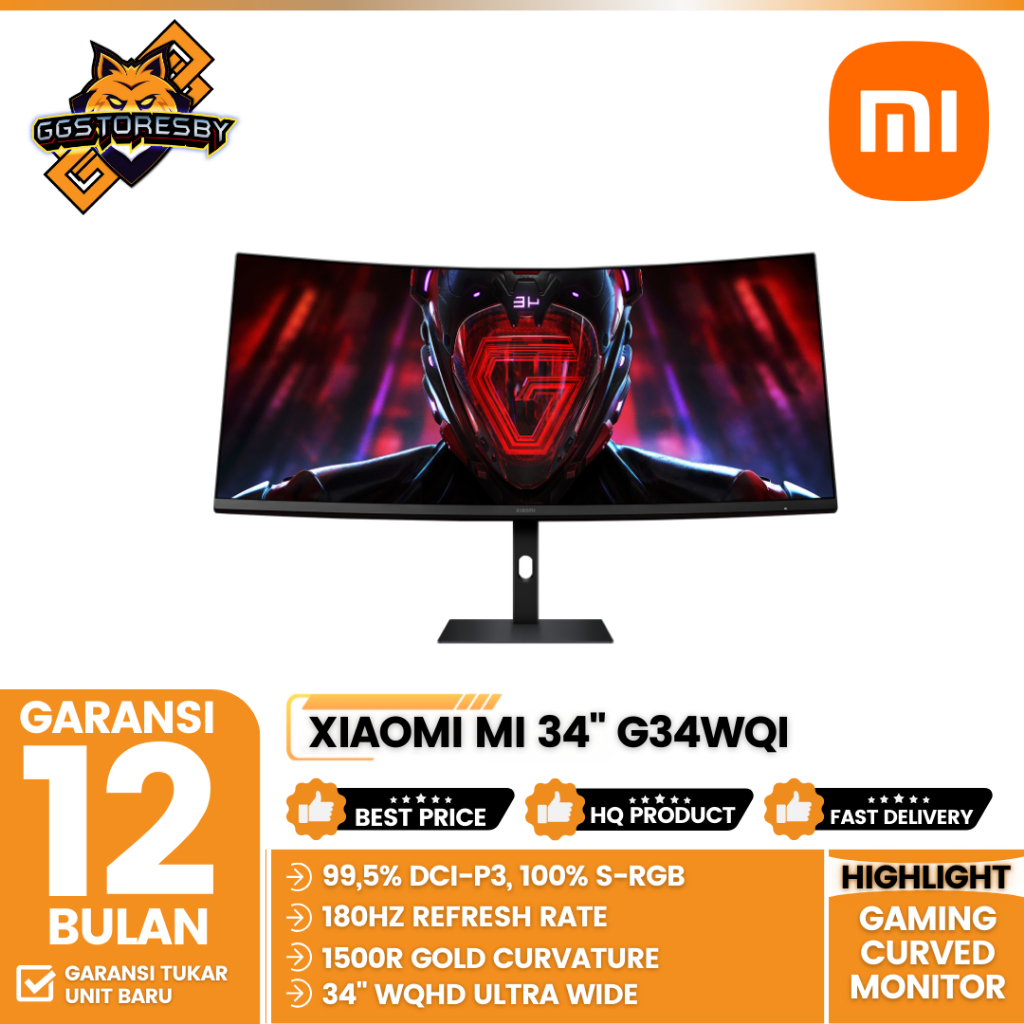 Jual XIAOMI MI 34" G34WQi WQHD 180Hz ULTRA-WIDE CURVED Monitor | Shopee ...