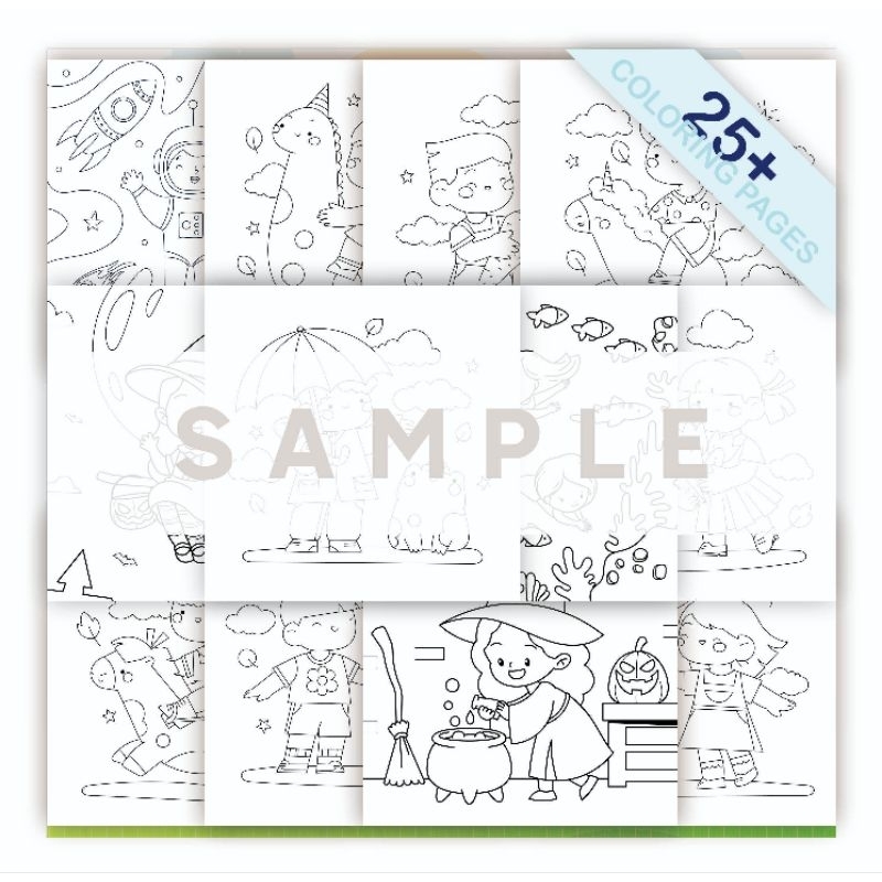 Jual Printable Coloring Pages | Kids Coloring Pages Set 25+ | Coloring ...