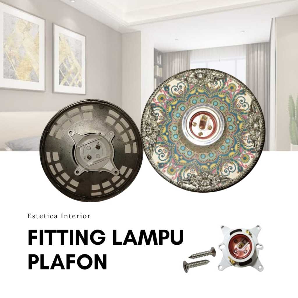Jual Fitting Lampu Plafon PVC | Fitting Lampu Bermotif Mewah | Ornamen ...