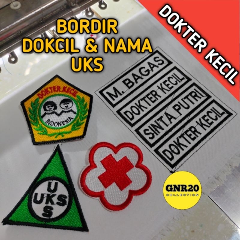 Jual DOKTER KECIL bordir logo DOKCIL Logo UKS bordir dokter kecil logo ...