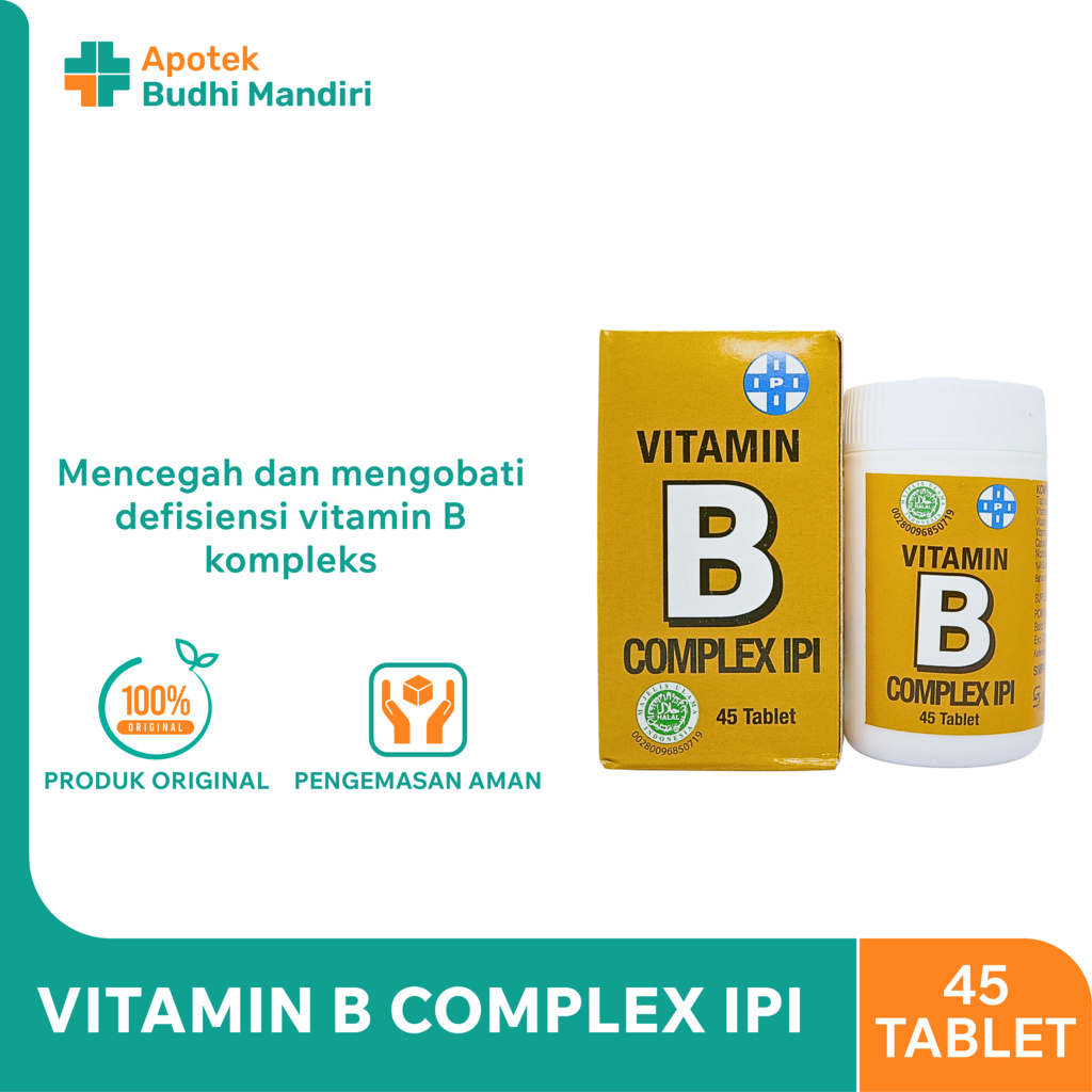 Jual Vitamin B Complex Ipi 45 Tablet - Memenuhi Kebutuhan Vitamin B Complex | Shopee Indonesia