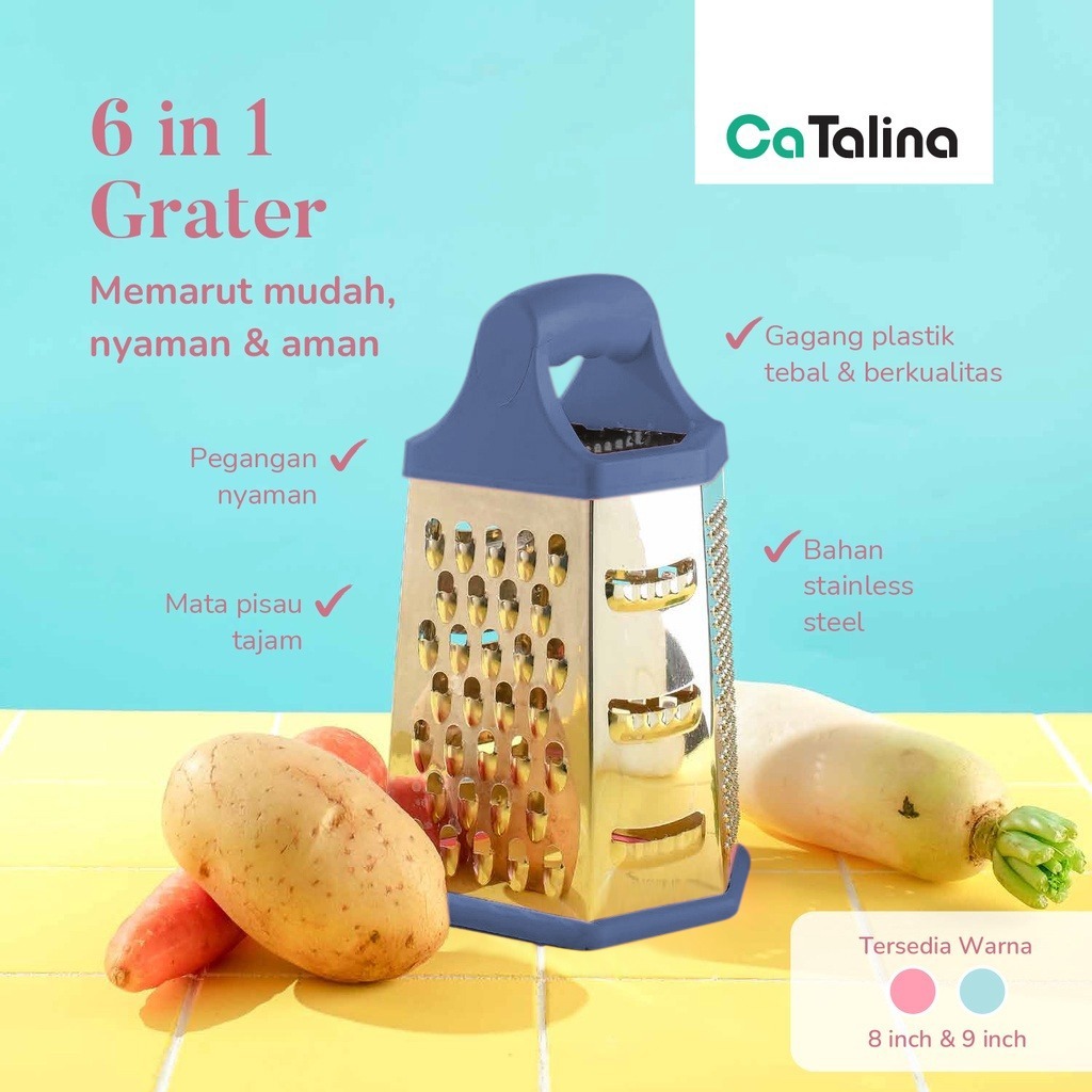 Jual Parutan Keju Wortel Serbaguna 6 Sisi Parutan Menara Parutan Kelapa ...