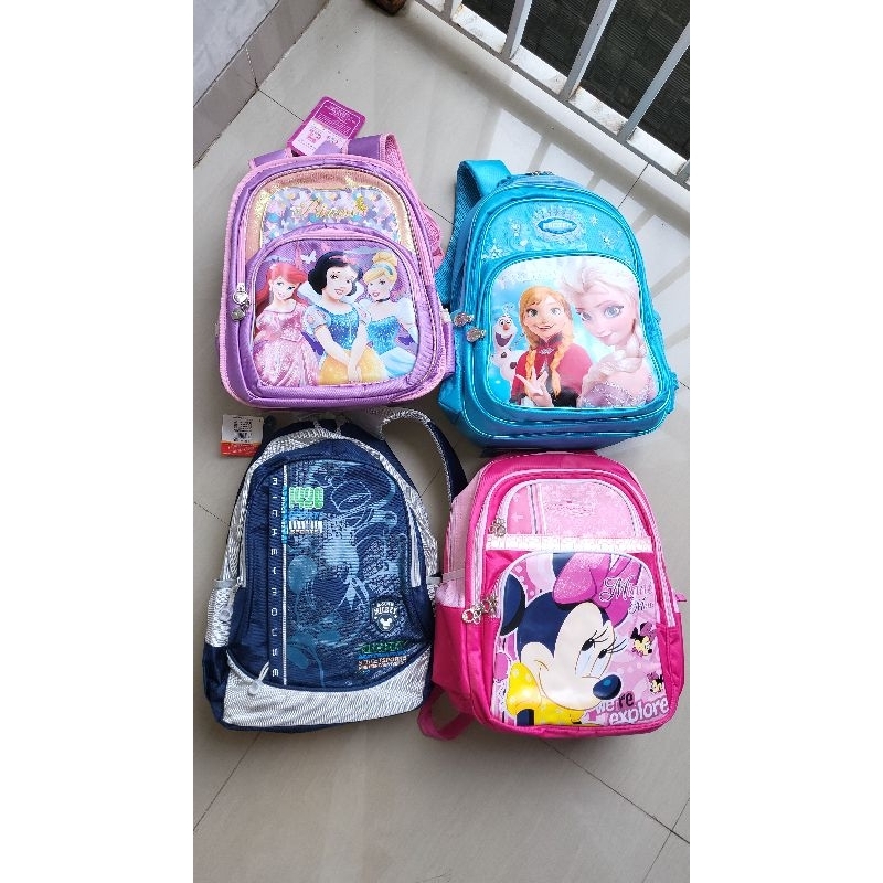 Jual Tas Sekolah Disney Original SISA FROZEN & MICKEY NAVY | Shopee ...
