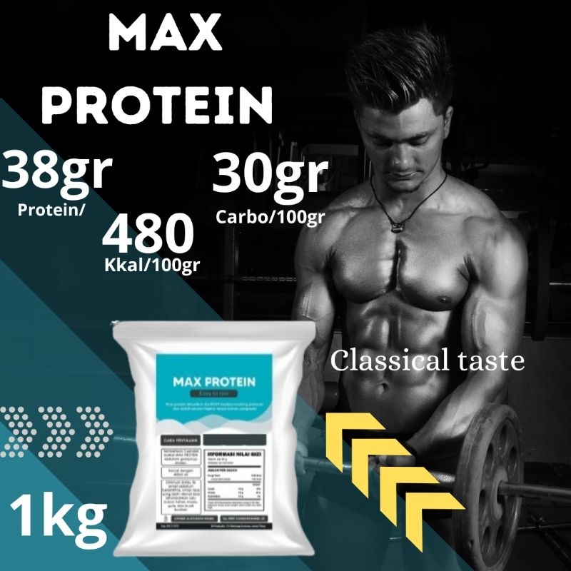 Jual 1kg MAX PRO SOY PROTEIN POWDER PREMIUM FITNESS DIET | Shopee Indonesia